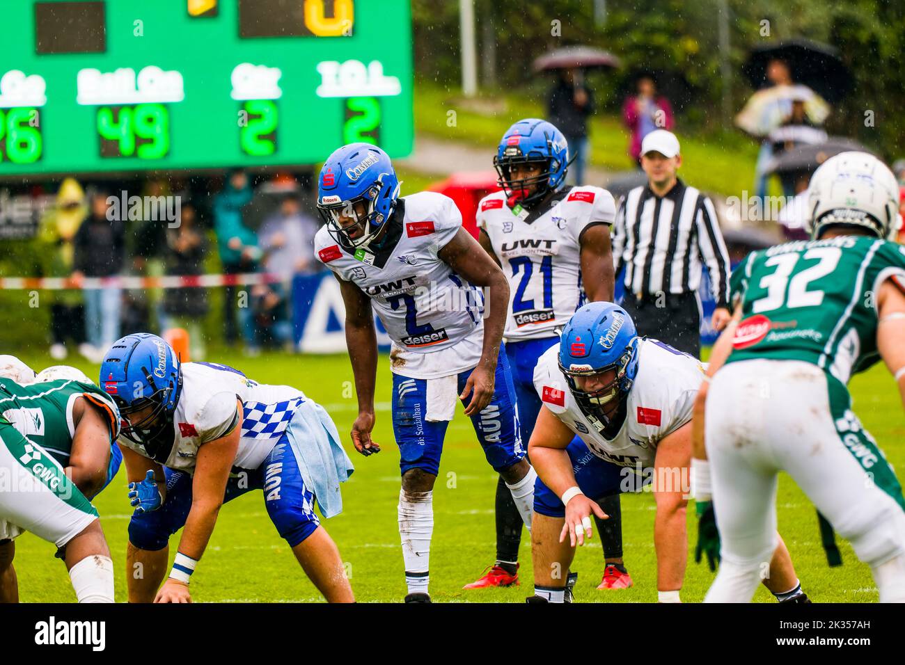 Schwaebisch Hall, Germany. 24th Sep, 2022. Allgäu Comets/QB # 2 Allen ...