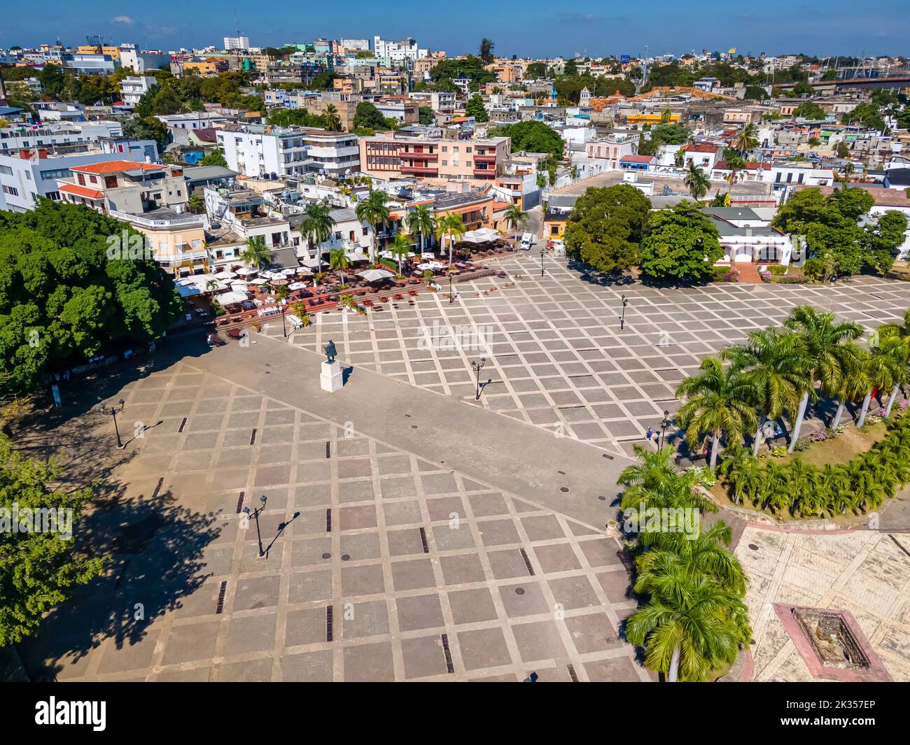 Beautiful aerial view of the Alcazar Plaza, and the Spanish plaza in ...