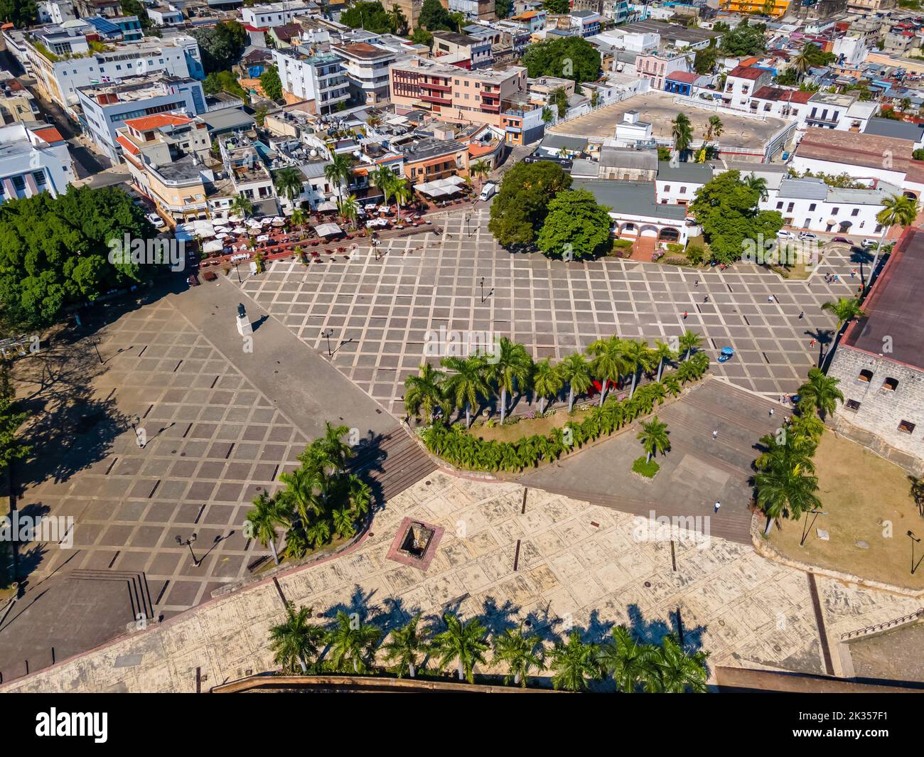 Beautiful aerial view of the Alcazar Plaza, and the Spanish plaza in ...