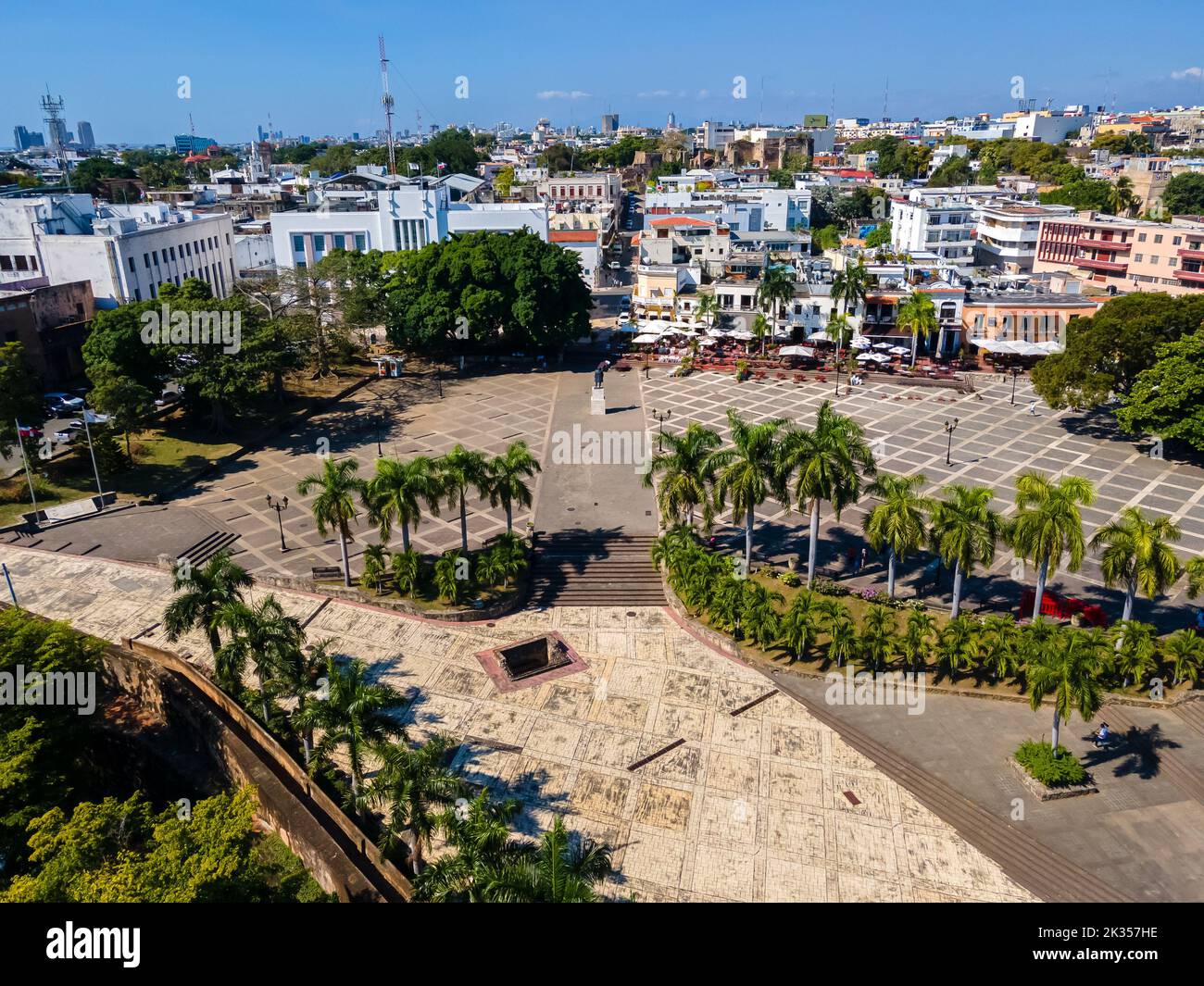 Beautiful aerial view of the Alcazar Plaza, and the Spanish plaza in ...
