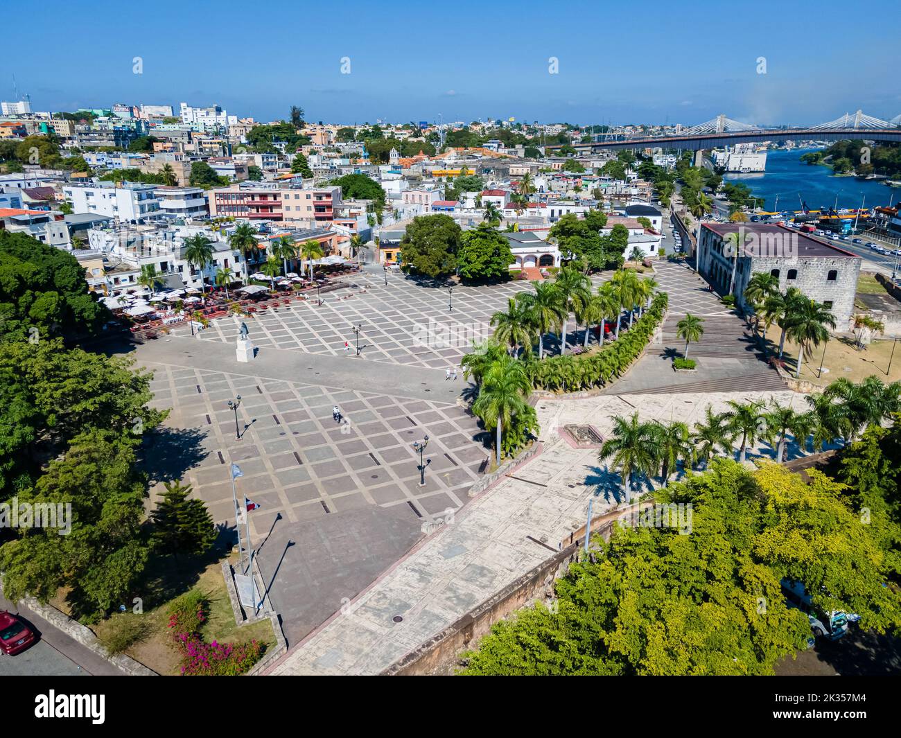 Beautiful aerial view of the Alcazar Plaza, and the Spanish plaza in ...