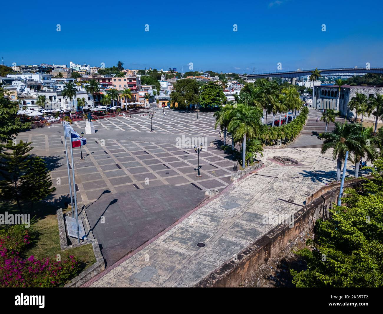Beautiful aerial view of the Alcazar Plaza, and the Spanish plaza in ...