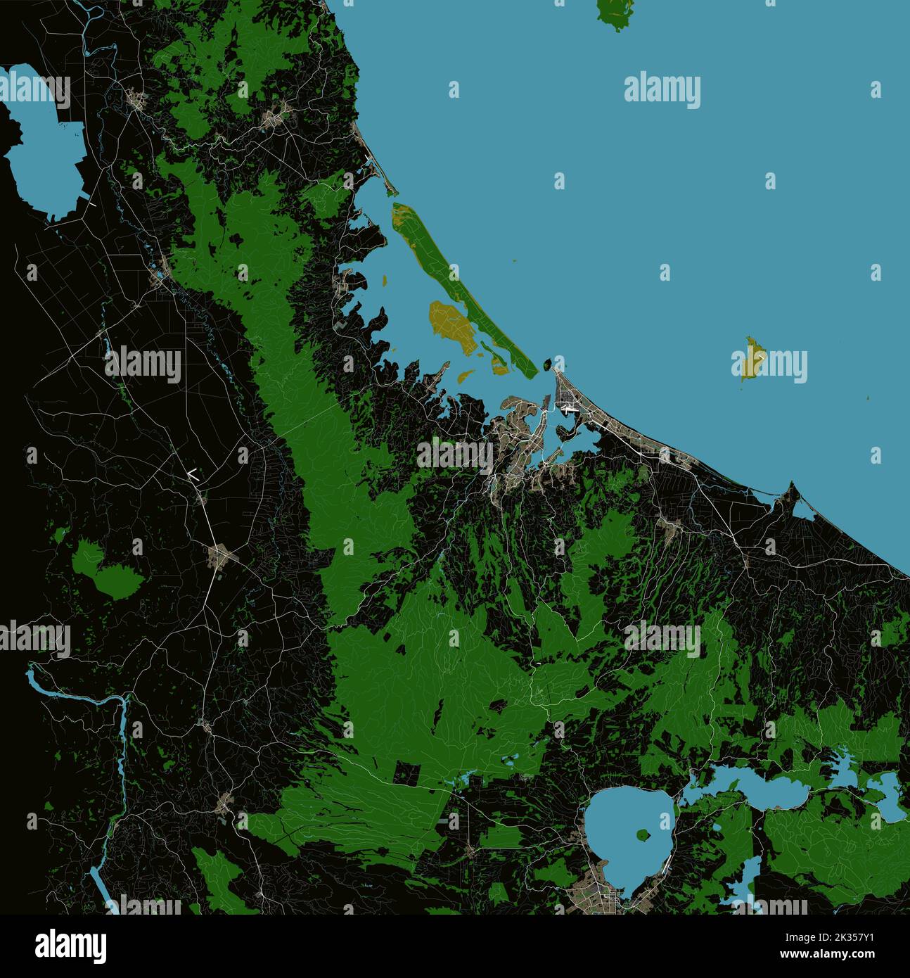 vector map of Tauranga New Zealand Stock Vector Image & Art - Alamy