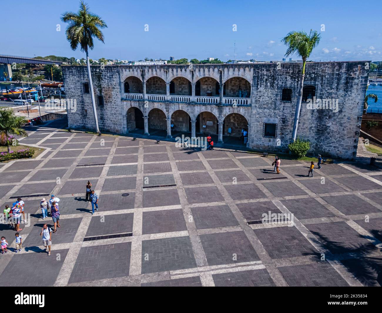 Beautiful aerial view of the Alcazar Plaza, and the Spanish plaza in ...