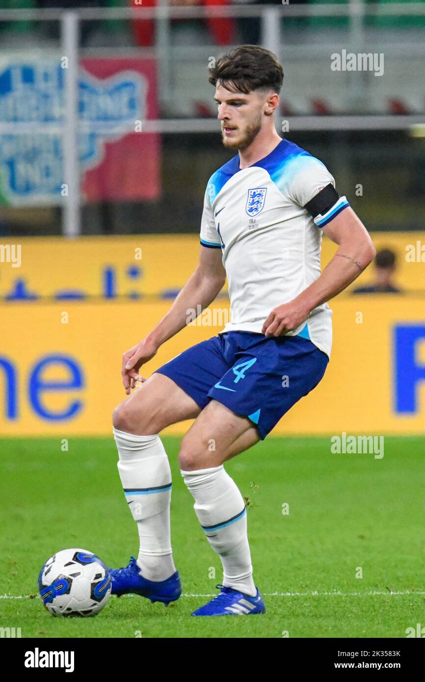 San Siro stadium, Milan, Italy, September 23, 2022, England’s Declan ...