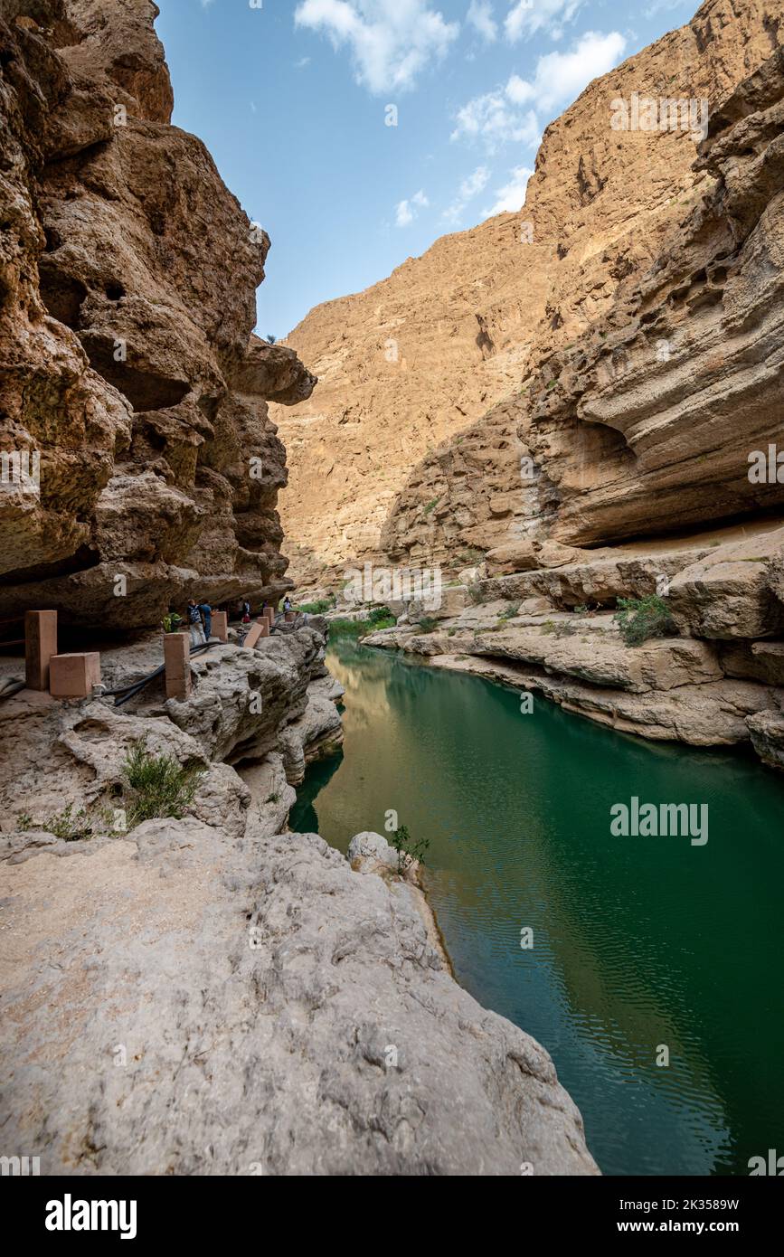 Wadi Shab gorge, Oman Stock Photo - Alamy