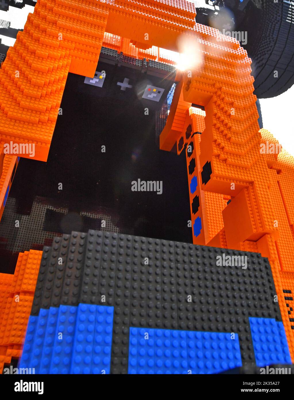 A full size version of the Lego Technics McLaren F1 car, made with ...