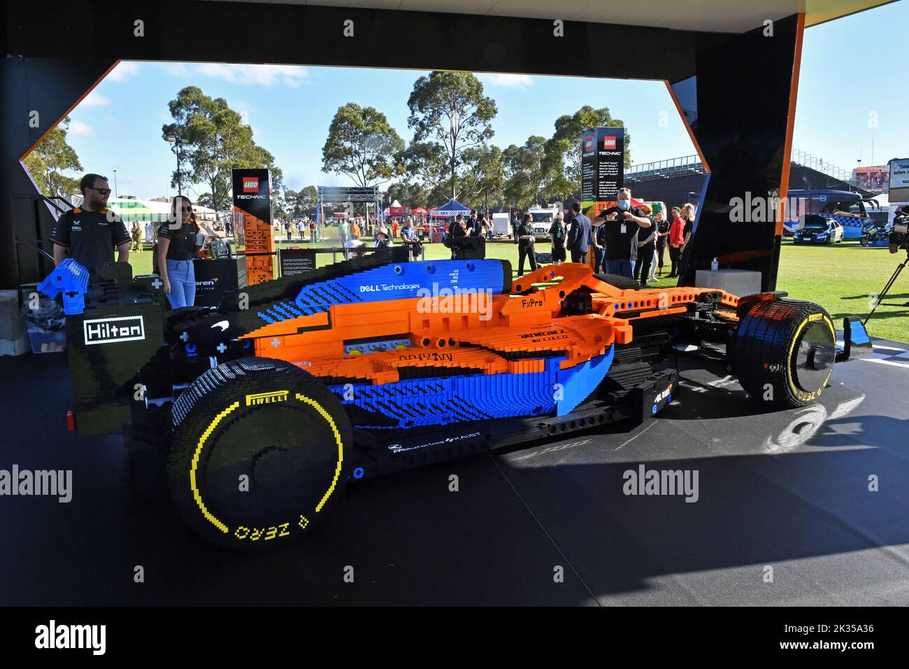 A full size version of the Lego Technics McLaren F1 car, made with ...