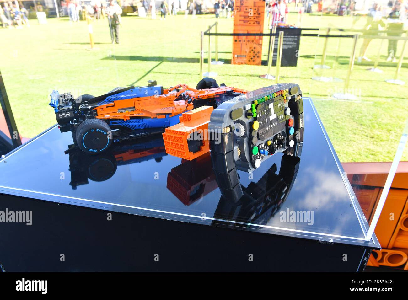 A full size version of the Lego Technics McLaren F1 car, made with ...