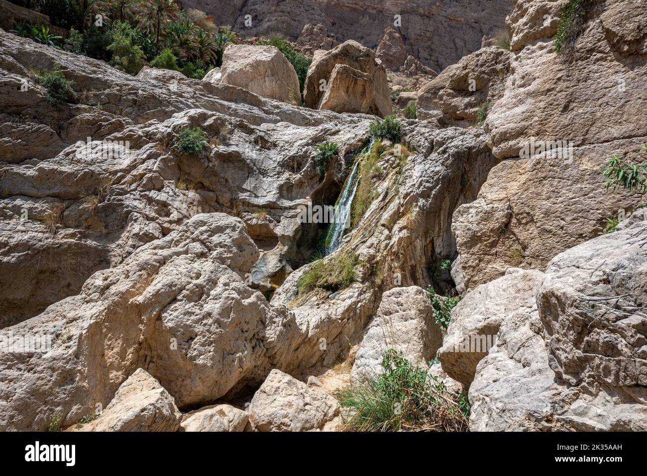 Natural pools on Wadi Tiwi gorge, Oman Stock Photo - Alamy