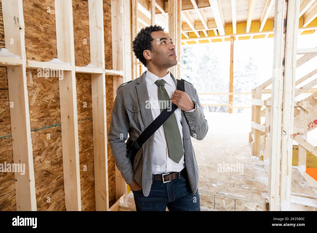 Inspecting timber hi-res stock photography and images - Alamy