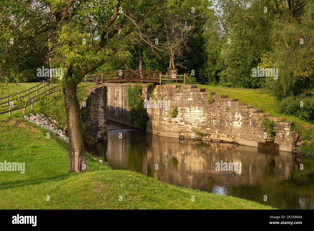 Lock Number 1 on the historic I and M Canal on a beautiful Summer ...