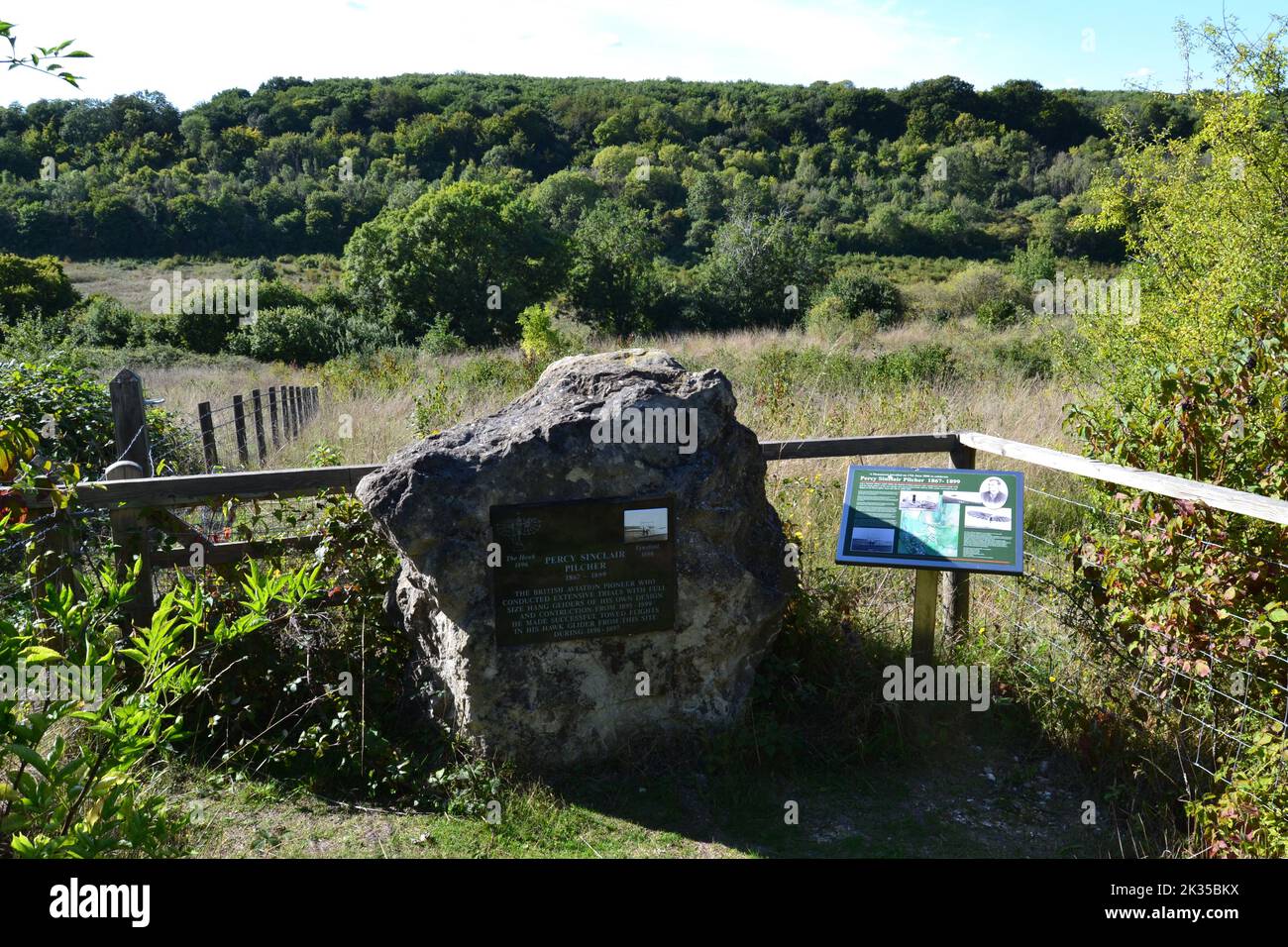 End of summer in west Kent near Eynsford at the Percy Pilcher memorial ...