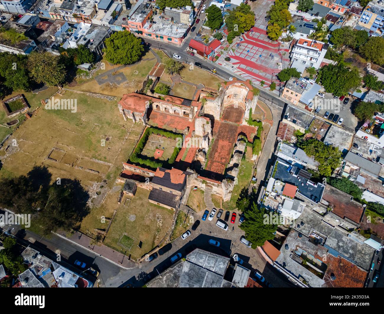 Beautiful aerial view of the Saint Francis Monastery Ruins in Santo ...