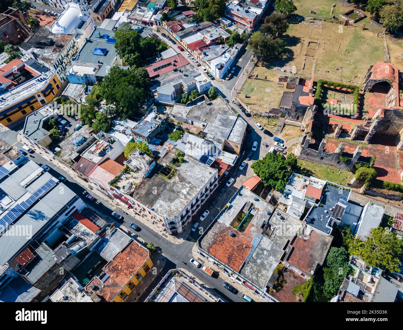 Beautiful aerial view of the Saint Francis Monastery Ruins in Santo ...