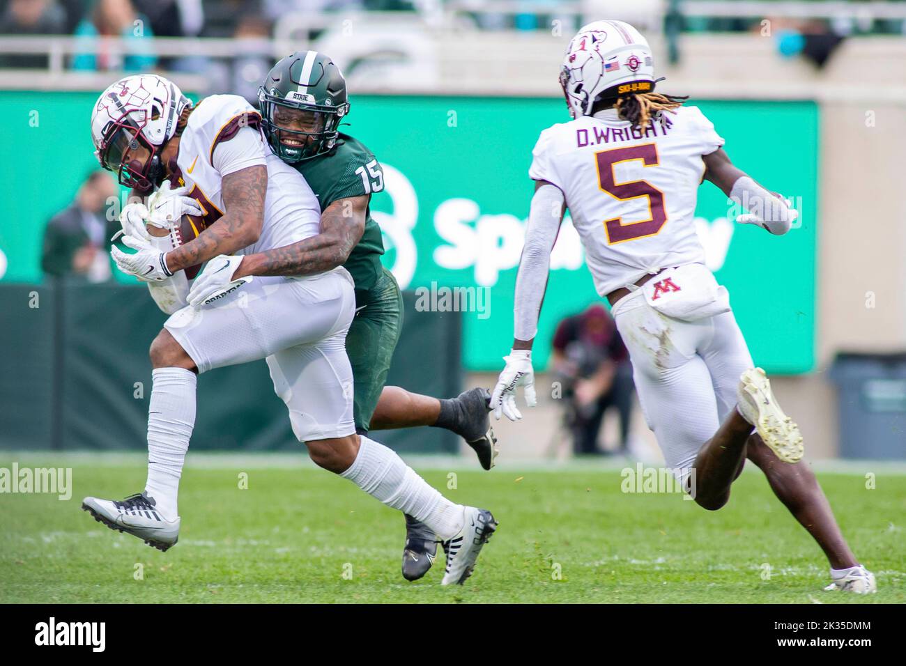 East Lansing, Michigan, USA. 24th Sep, 2022. Michigan State safety ...