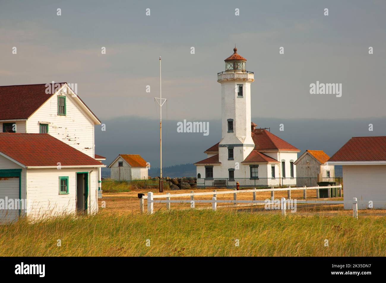 Point Wilson Lighthouse, Fort Worden State Park, Washington Stock Photo ...