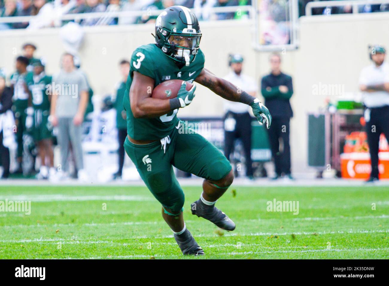 East Lansing, Michigan, USA. 24th Sep, 2022. Michigan State running ...