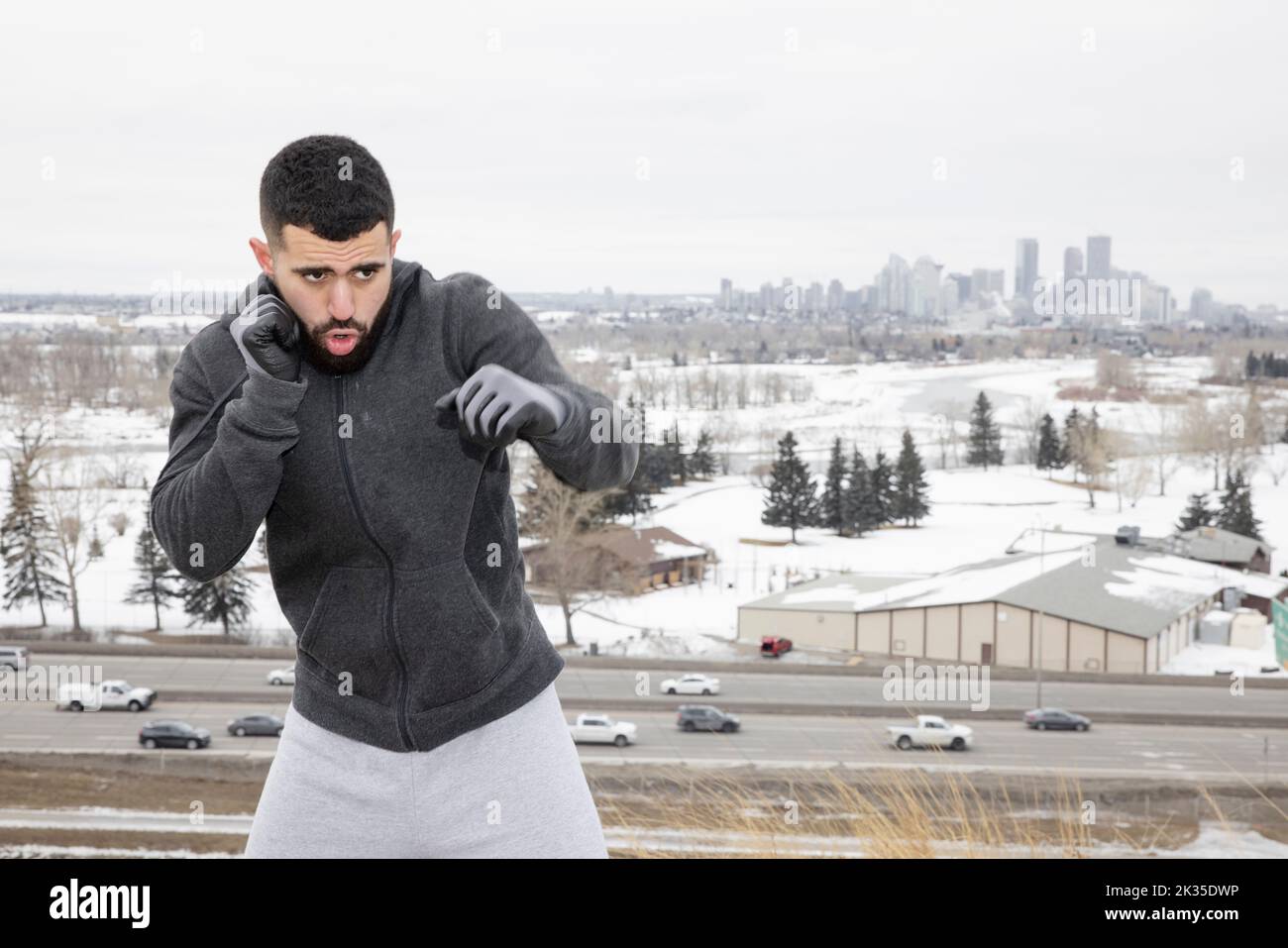 Boxer in fighting stance hi-res stock photography and images - Alamy