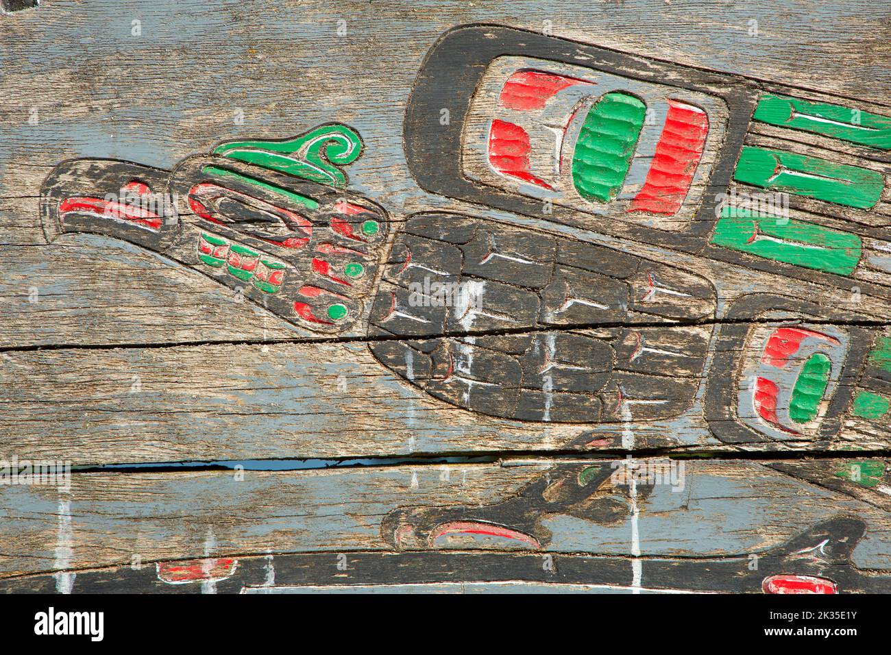 Native American art panel, Neah Bay, Makah Indian Reservation ...