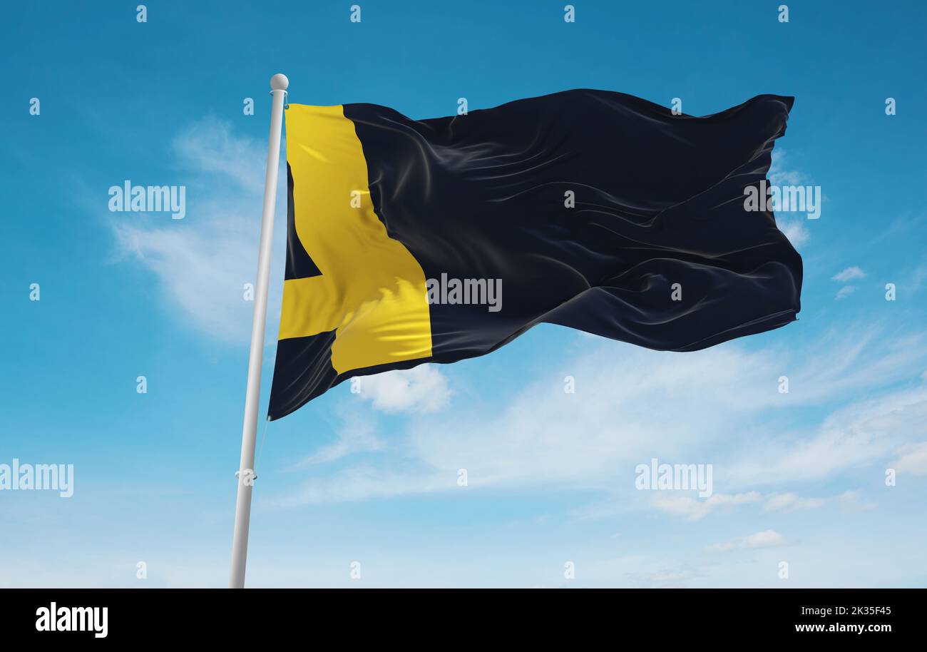 official flag of Aberdeen, Washington untied states of America at ...