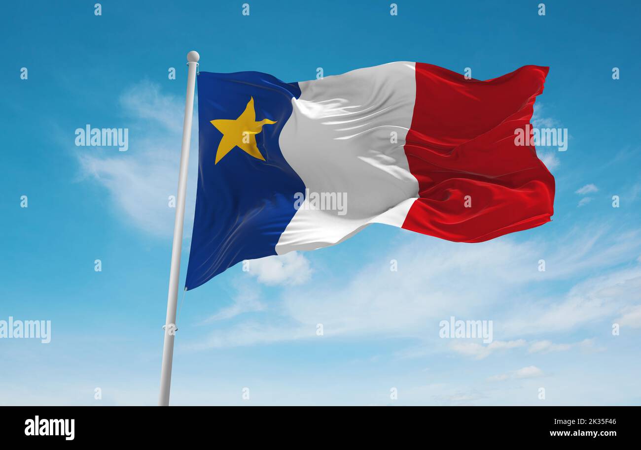 3d flag of the acadia hi-res stock photography and images - Alamy