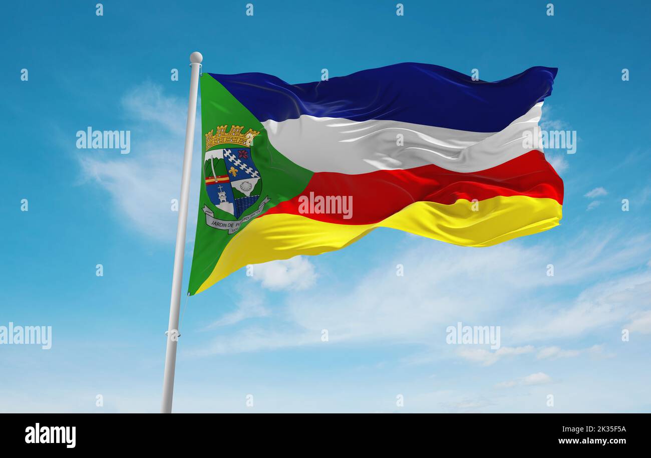 official flag of Aibonito, Puerto Rico untied states of America at ...