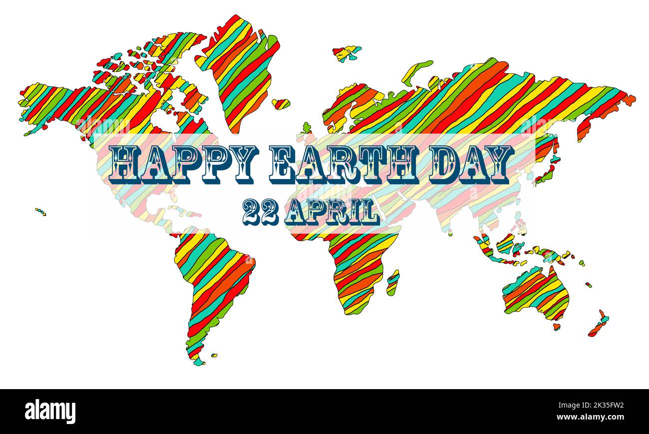 Happy earth day world Cut Out Stock Images & Pictures - Alamy