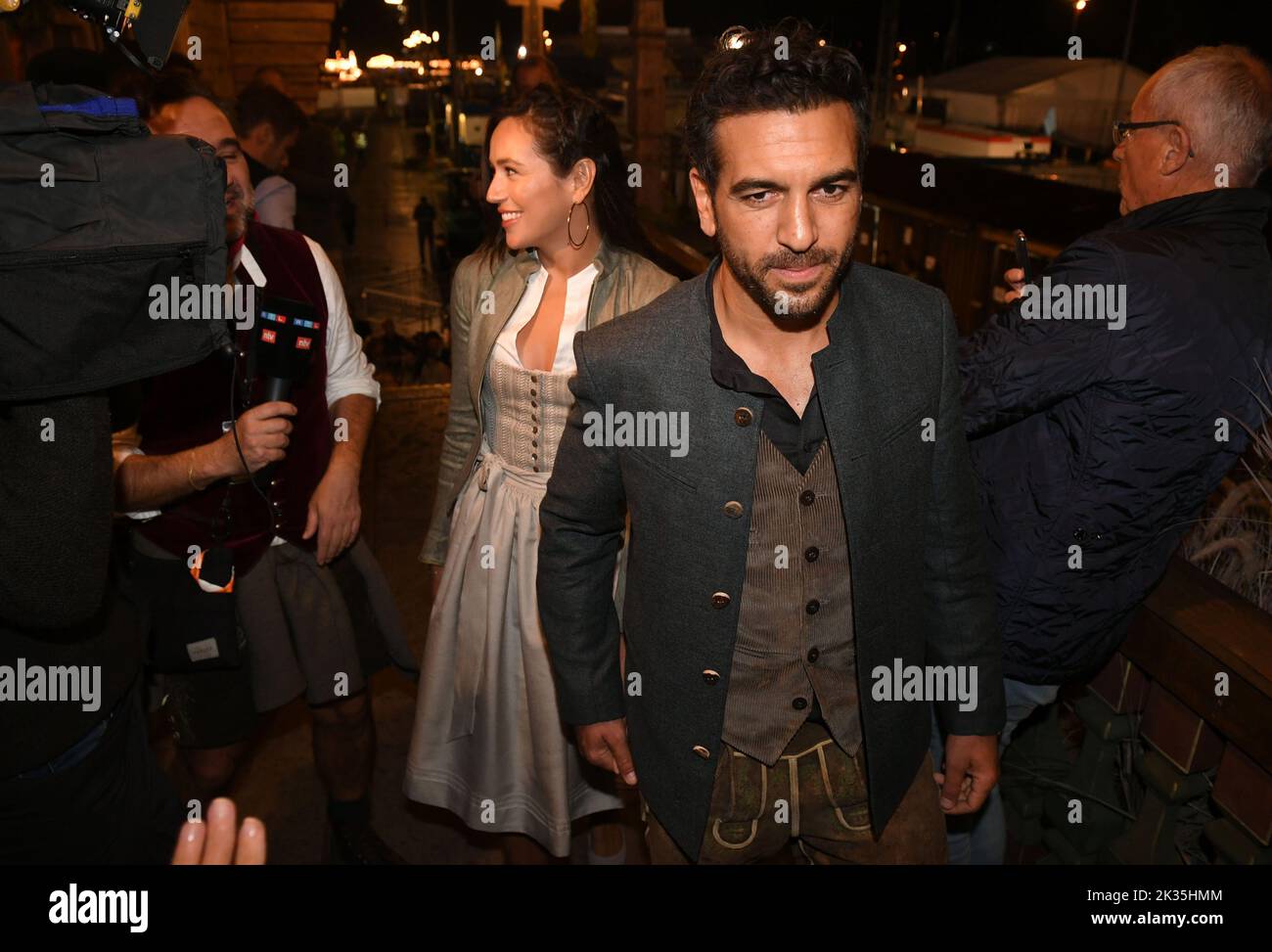 Munich, Germany. 24th Sep, 2022. Actor Elyas M'Barek and his wife ...