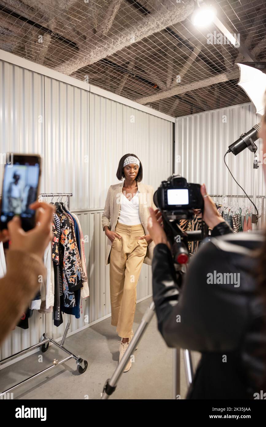 Being photographed hi-res stock photography and images - Alamy