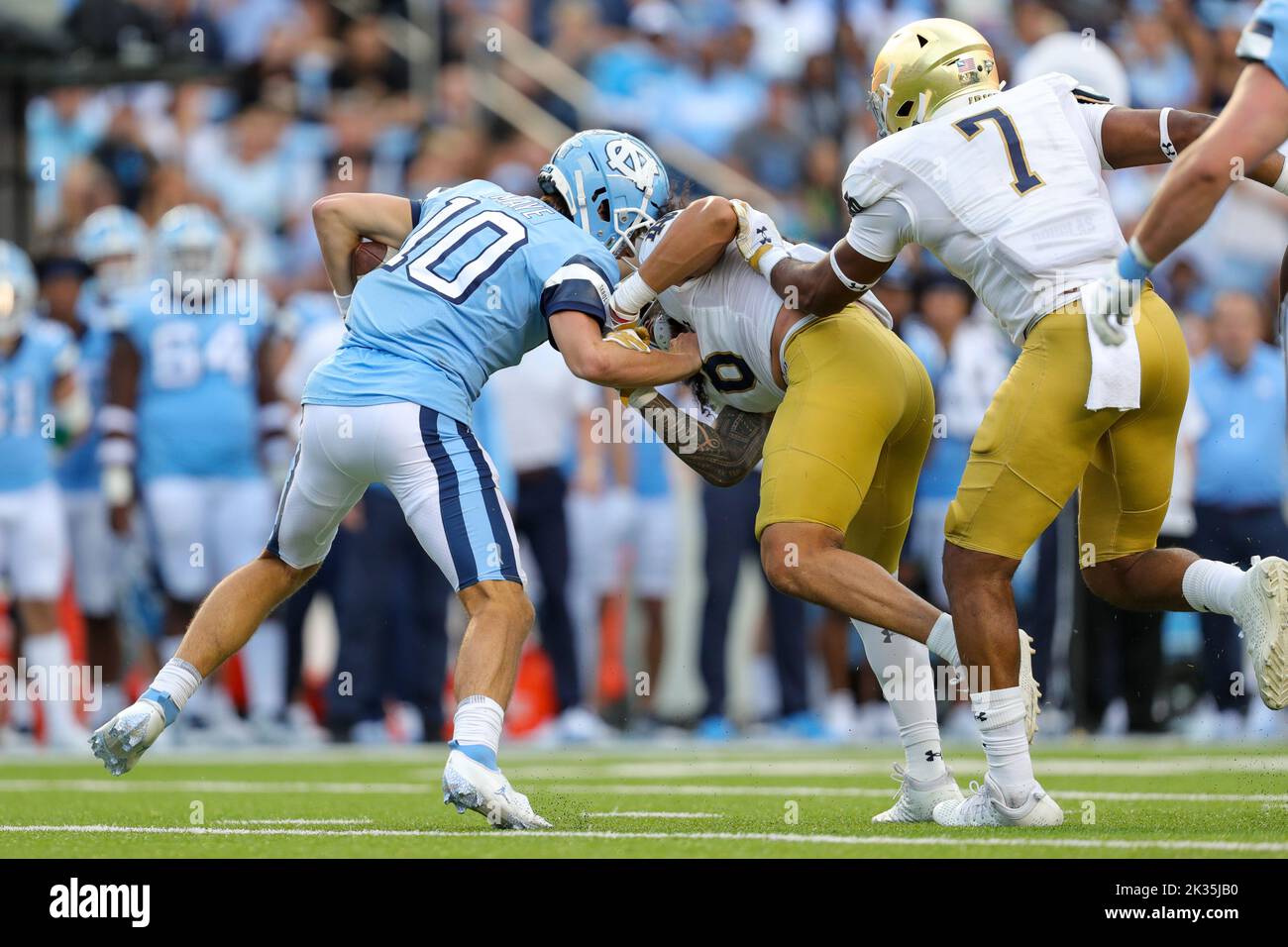 Chapel Hill, North Carolina, USA. 24th Sep, 2022. Notre Dame Fighting ...