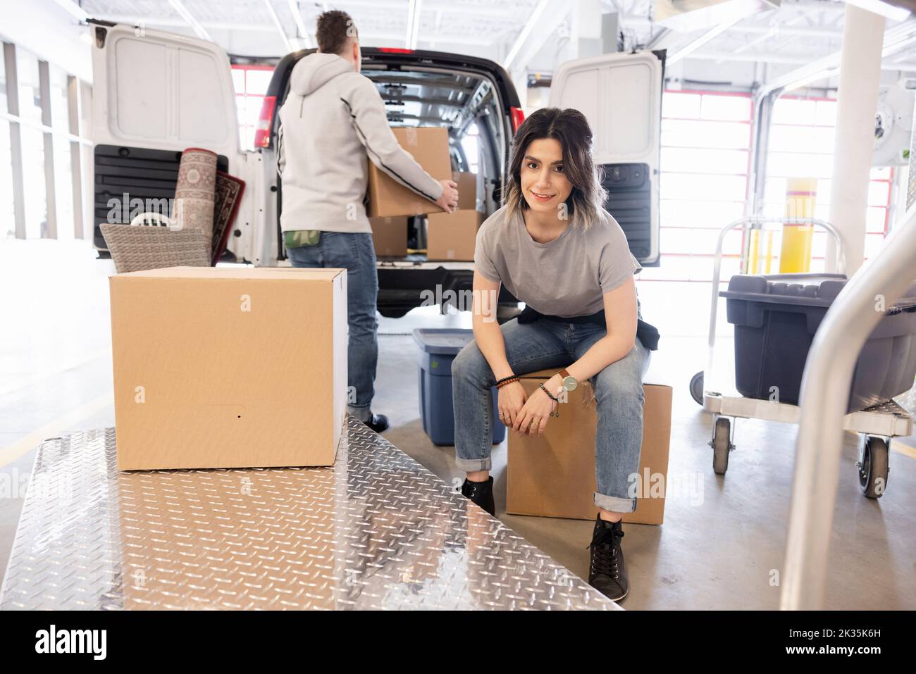 Transportation confidence smiling sitting looking at camera hi-res ...