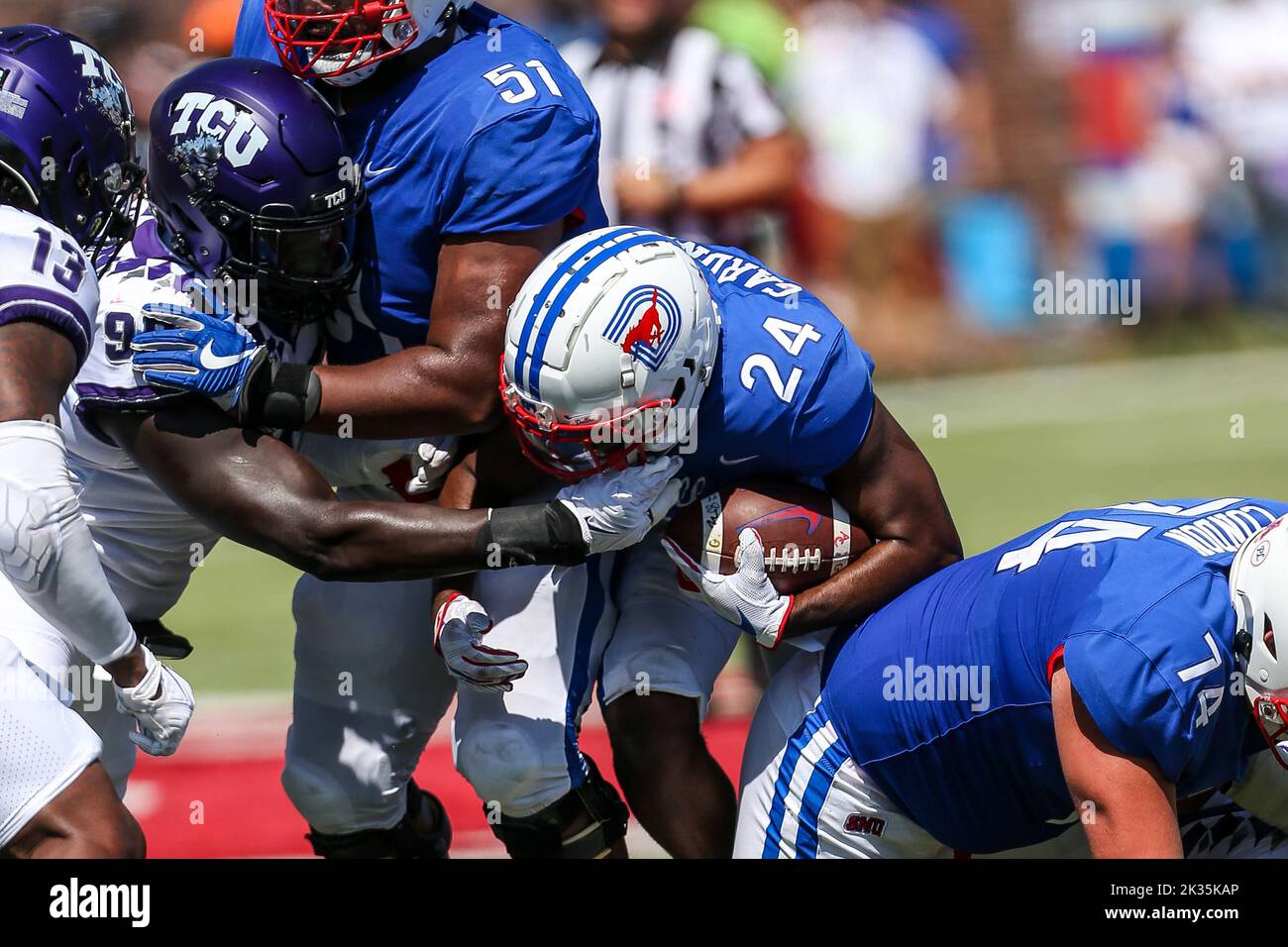 Dallas, Texas, USA. 24th Sep, 2022. Southern Methodist Mustangs running ...