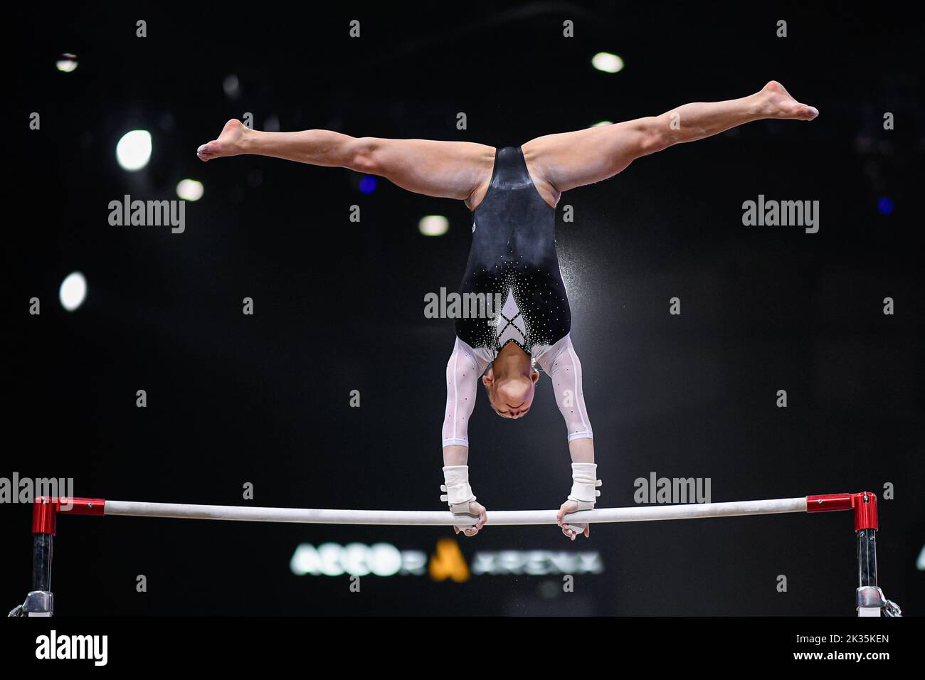 RAZ Lihie of Israel (women's uneven parallel or asymmetric bars) during ...