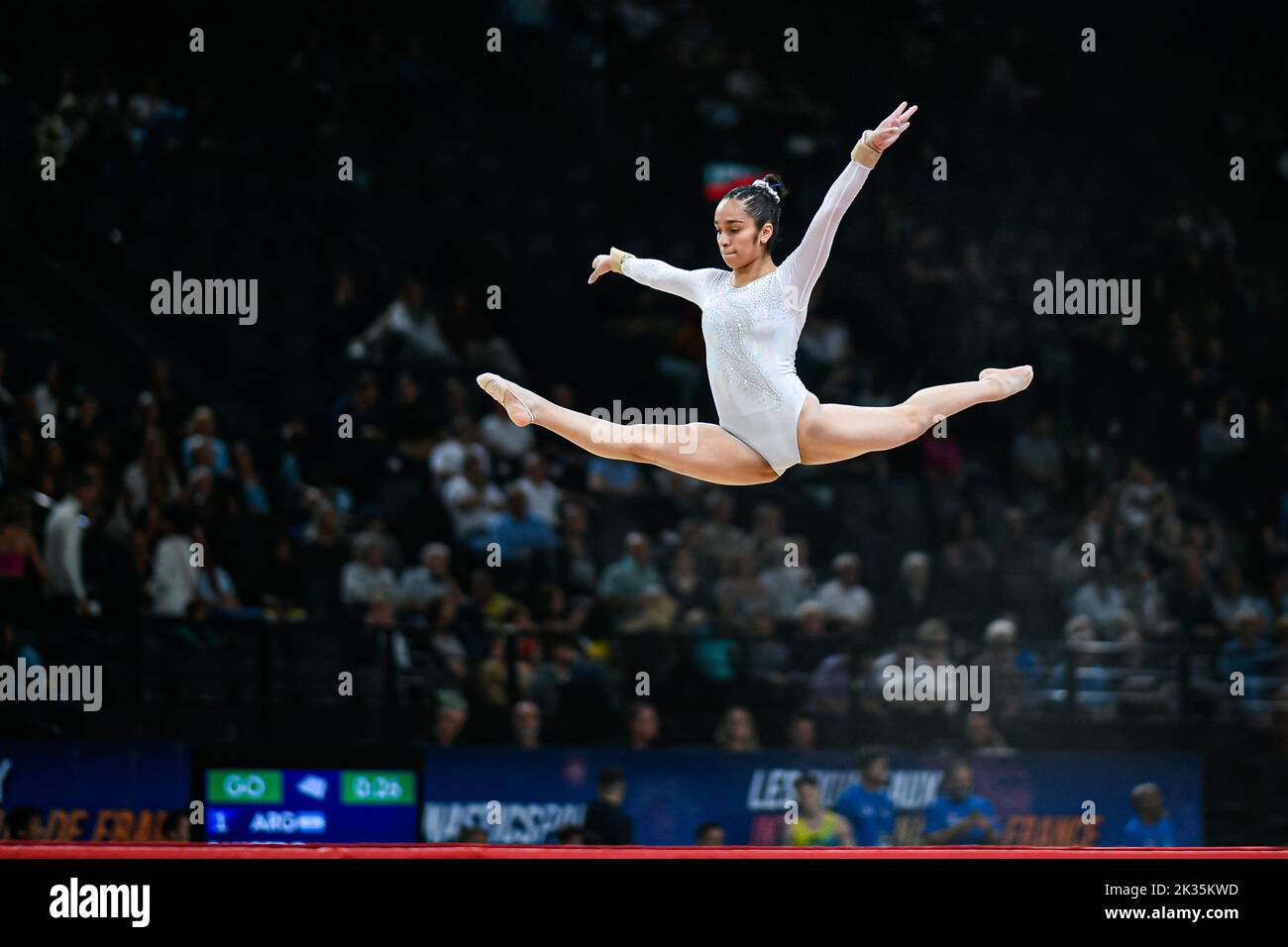 SAUCEDO Rocio of Argentina makes a grand jete (women's floor) during ...