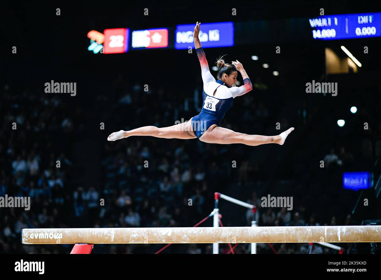 Marine BOYER of France (women's balance beam) during the FIG World Cup ...