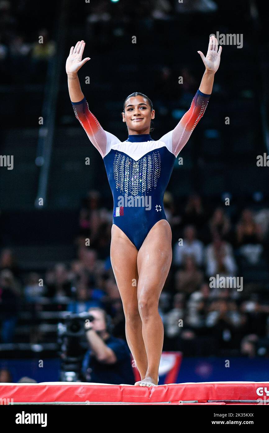 Marine BOYER of France (women's balance beam) during the FIG World Cup ...