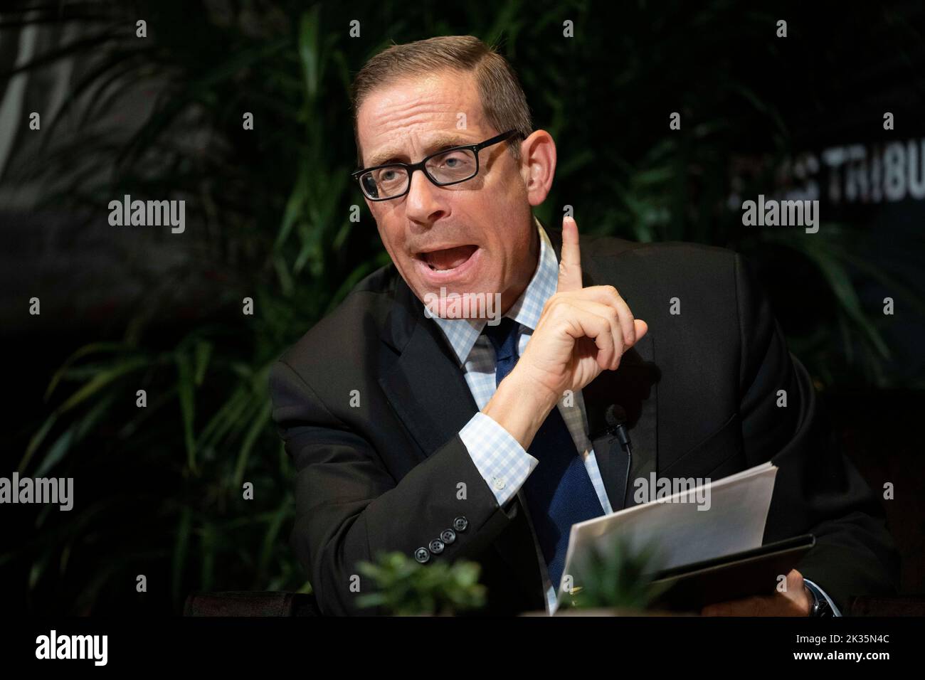 Austin, Texas USA. 24th Sep, 2022. Texas Tribune CEO Evan Smith ...