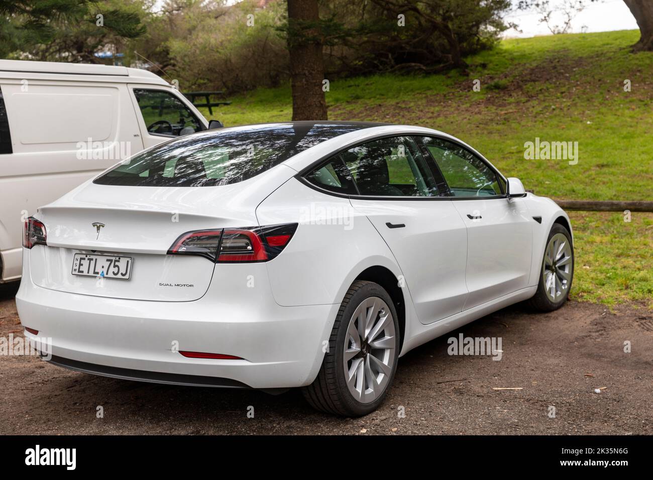 Tesla car beach hi-res stock photography and images - Alamy