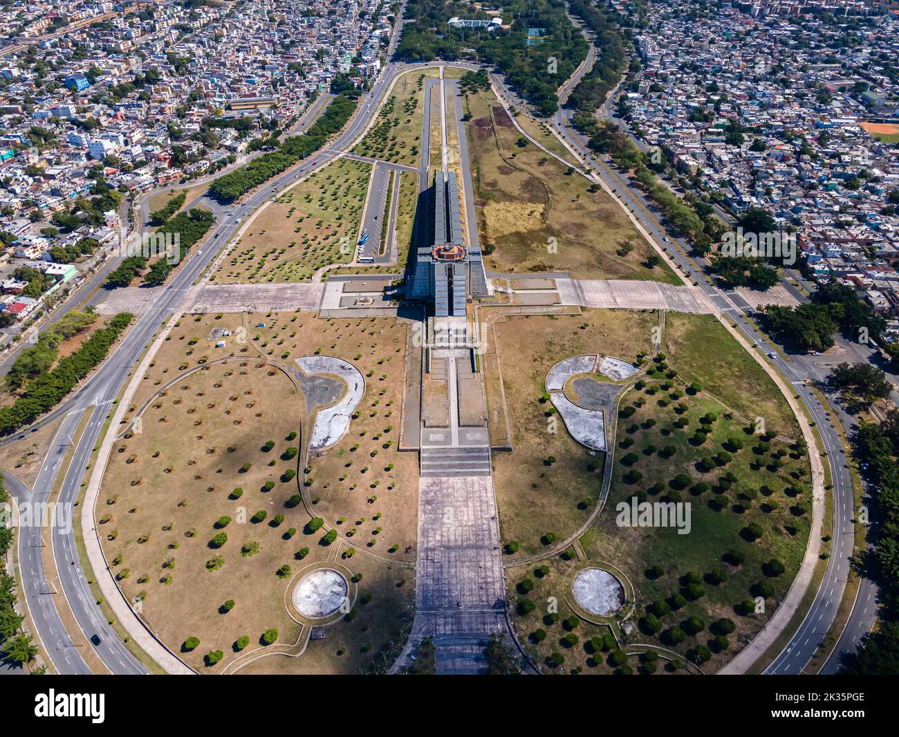 Beautiful aerial view of the Colon Lighthouse in Santo Domingo ...