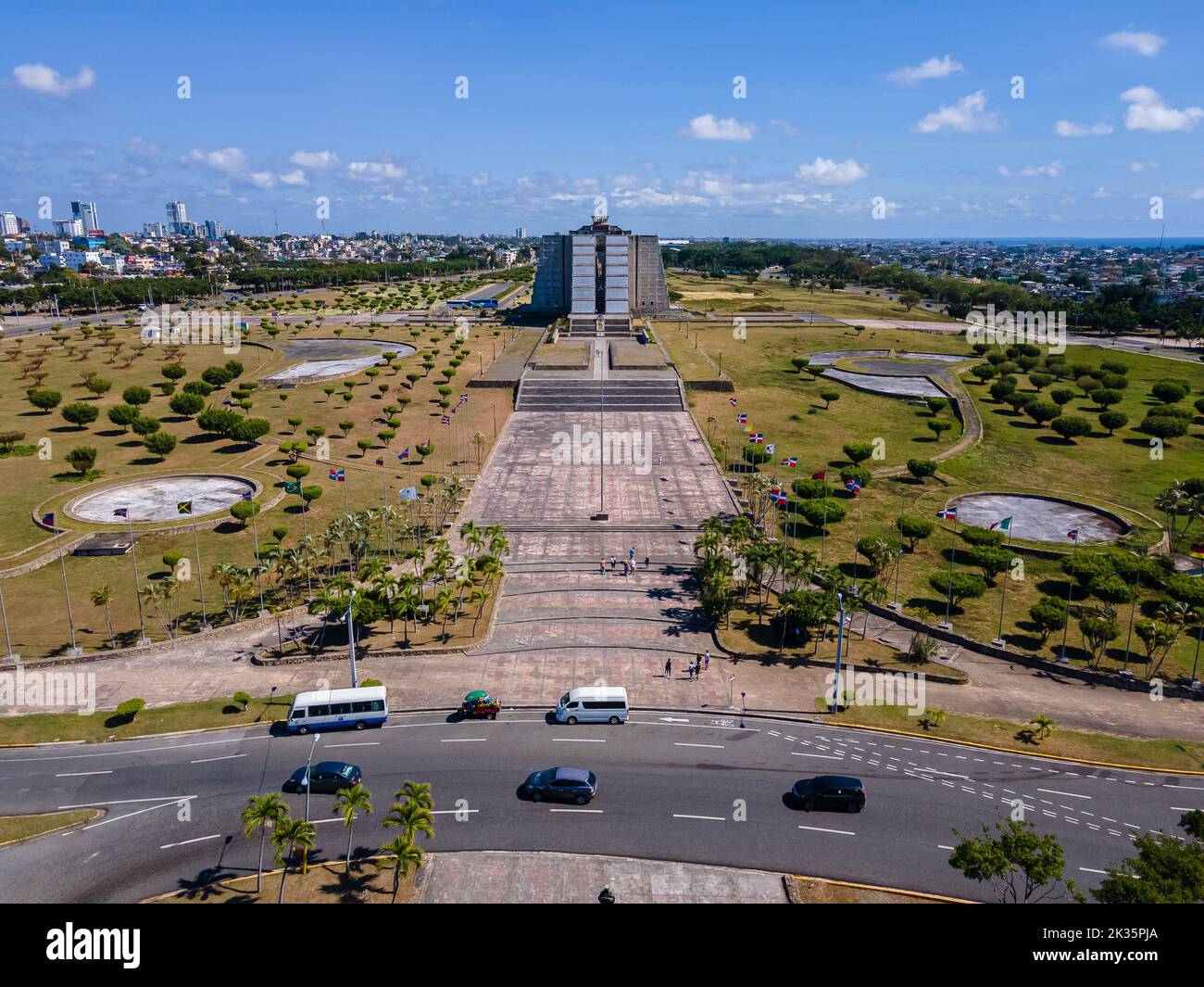Beautiful aerial view of the Colon Lighthouse in Santo Domingo ...