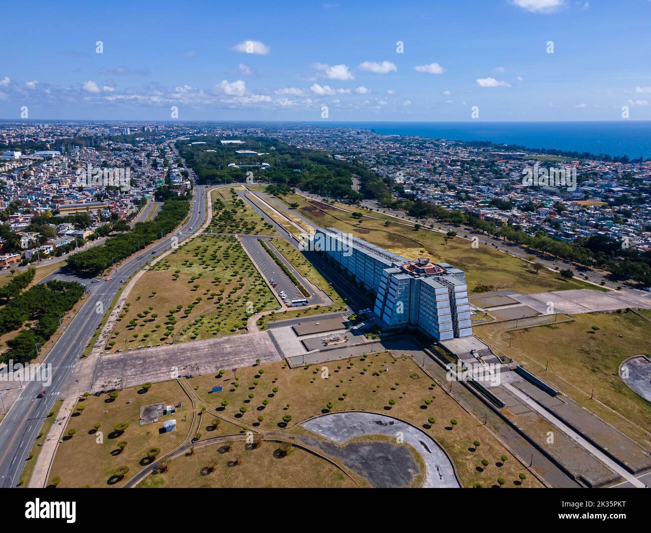 Beautiful aerial view of the Colon Lighthouse in Santo Domingo ...