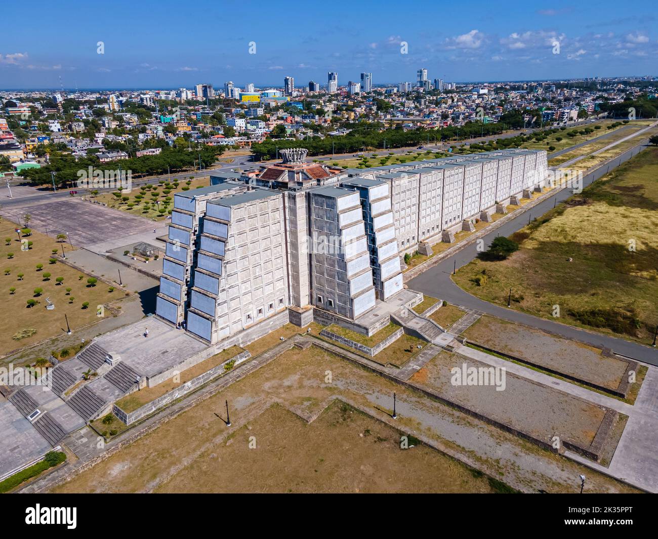 Beautiful aerial view of the Colon Lighthouse in Santo Domingo ...