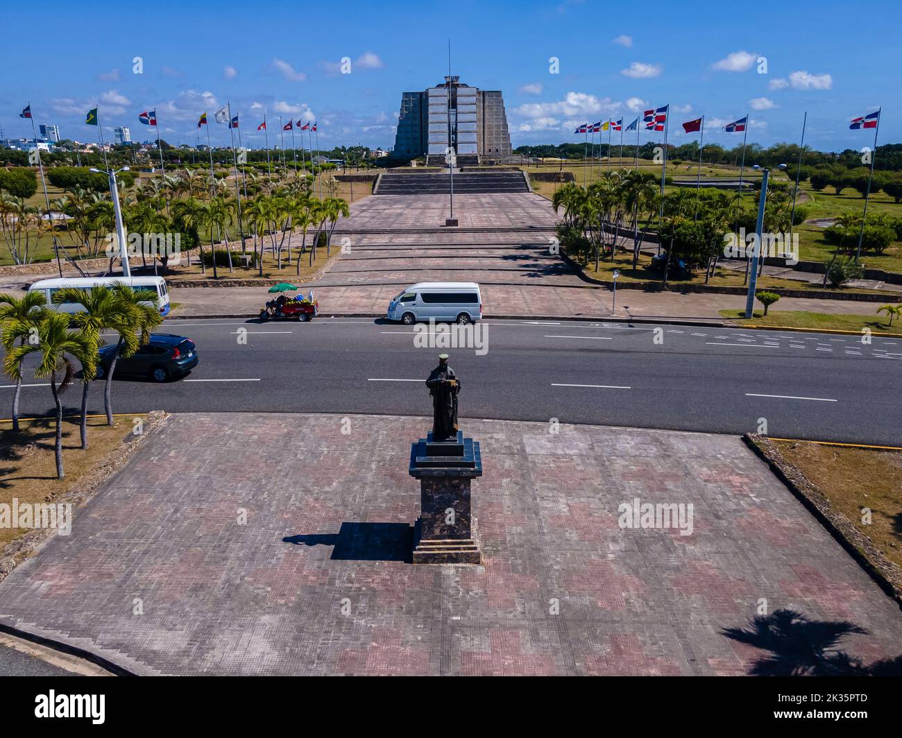Beautiful aerial view of the Colon Lighthouse in Santo Domingo ...