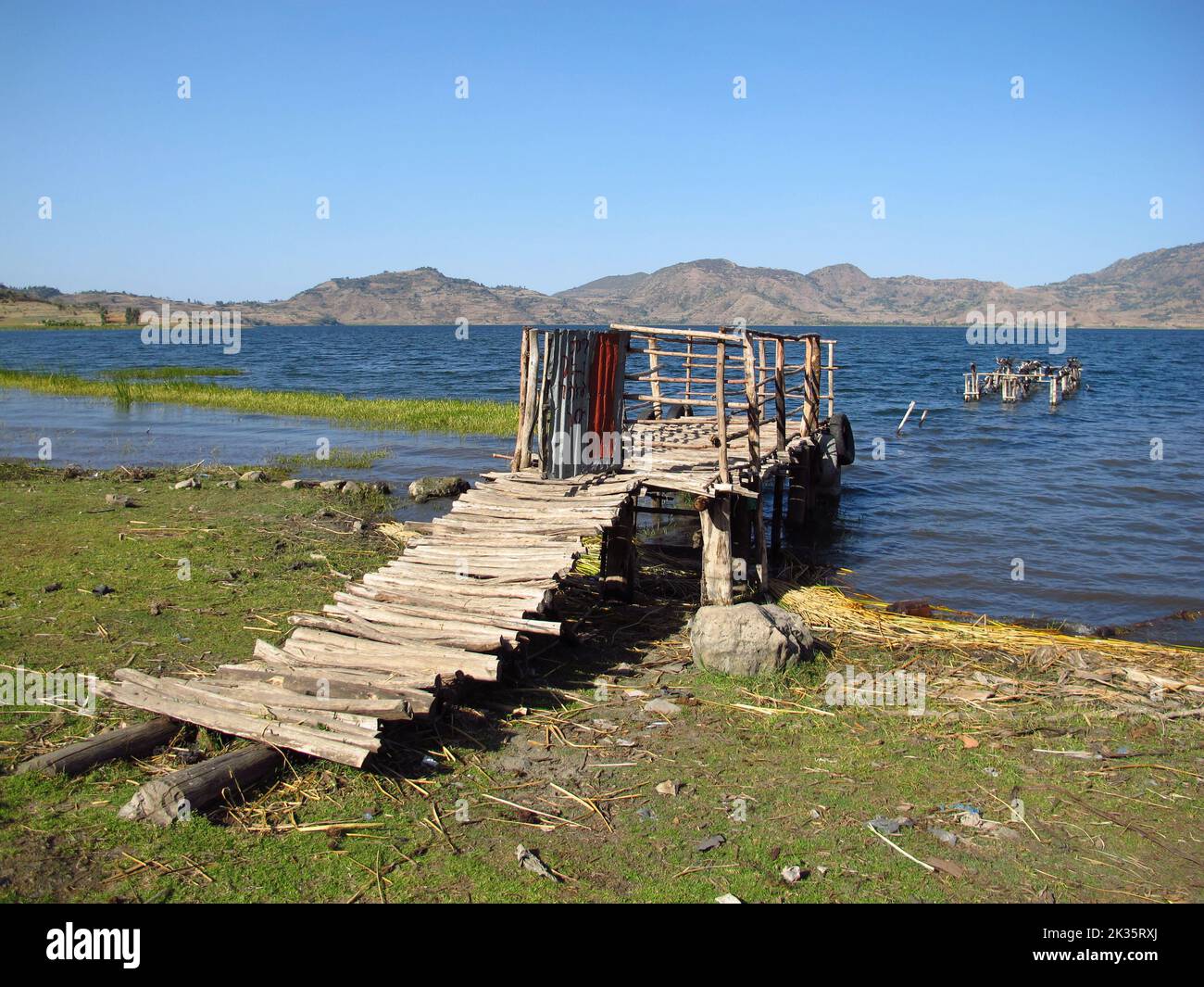 The lake in mountains of Ethiopia Stock Photo - Alamy
