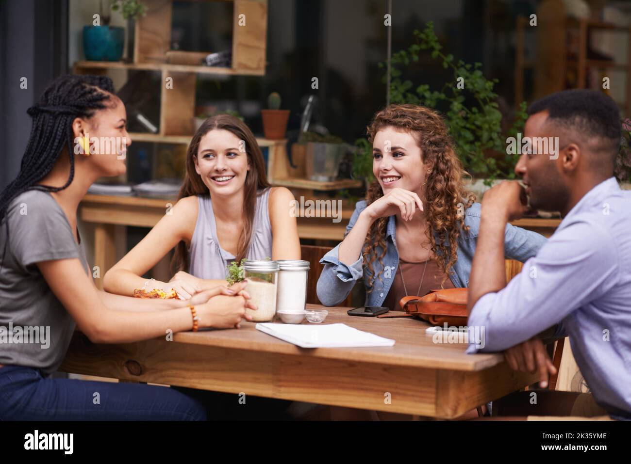 Male best friends talking coffee hi-res stock photography and images ...