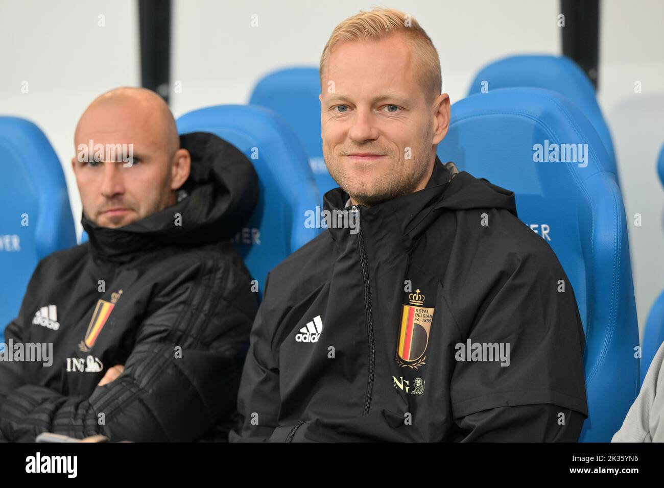 Assistant Coach Thomas Buffel of Belgium and Assistant Coach Olivier ...