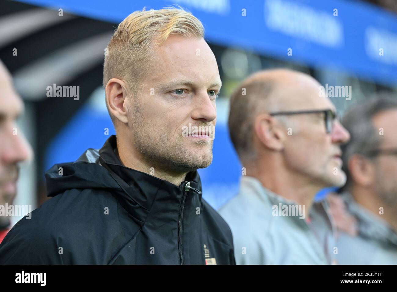 Assistant Coach Olivier Deschacht of Belgium pictured during a friendly ...