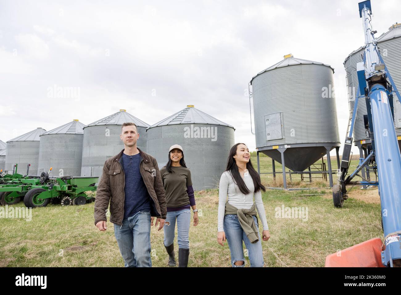 Silo silos man people farmer hi-res stock photography and images - Alamy