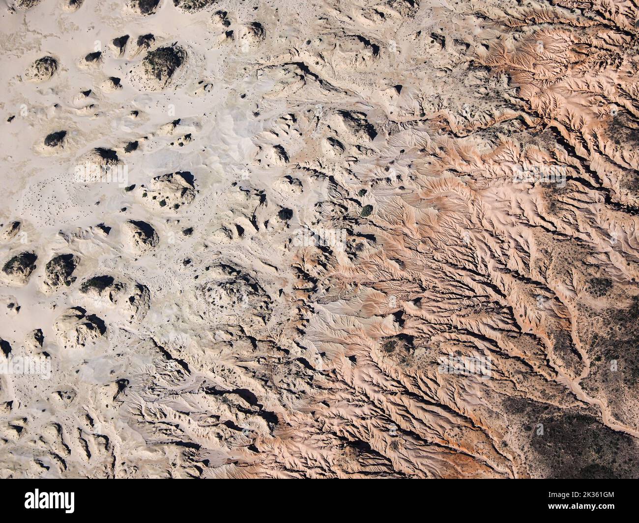 Aerial View of Lake Mungo Stock Photo - Alamy